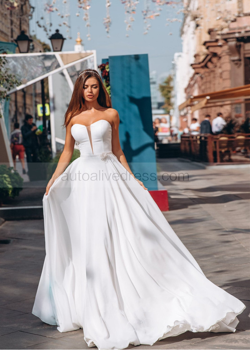 A-line White 3-in-1 Fashion Wedding Dress